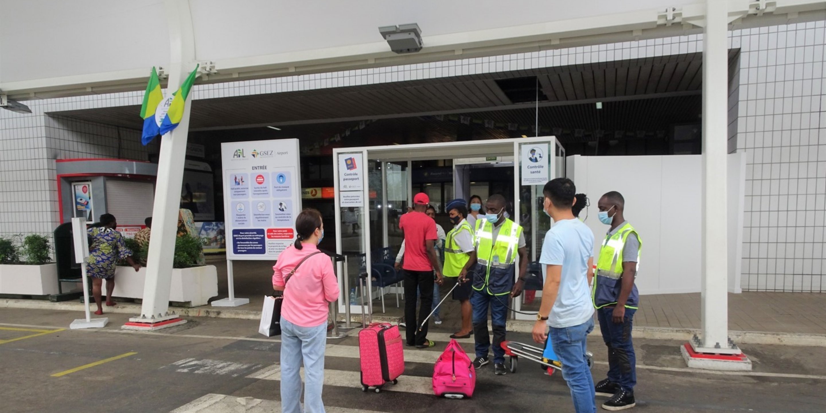 Covid-19 - International Airport Leon Mba Of Libreville